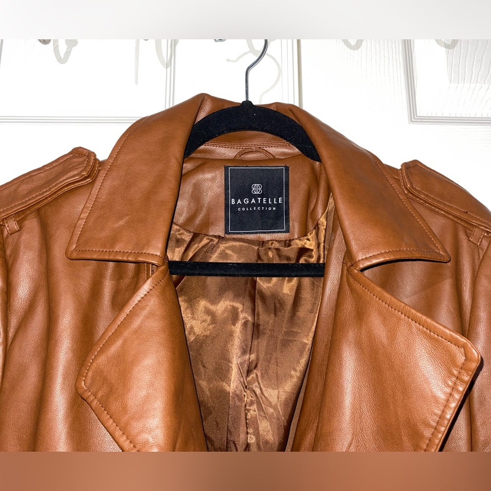 Bagatelle Collection Faux Leather Jacket - Gem